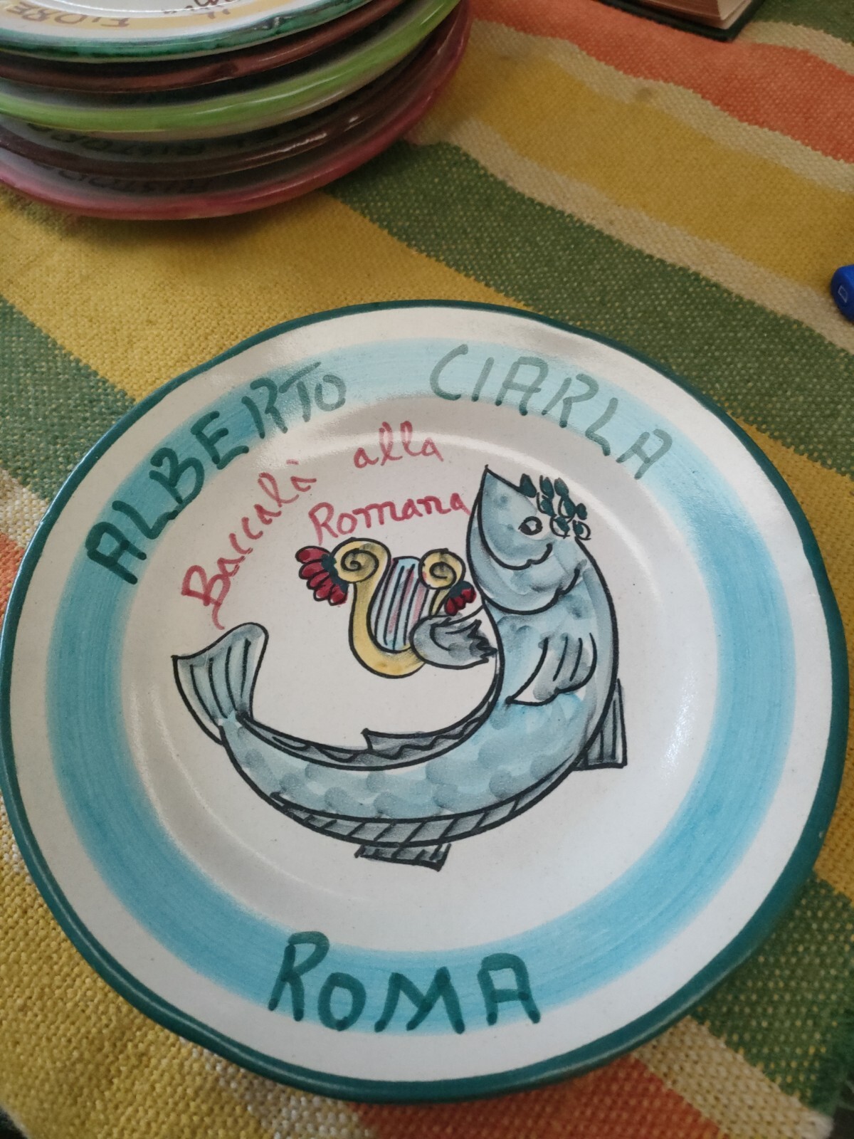 piatto del buon ricordo Ristorante Alberto Ciarla Roma | eBay