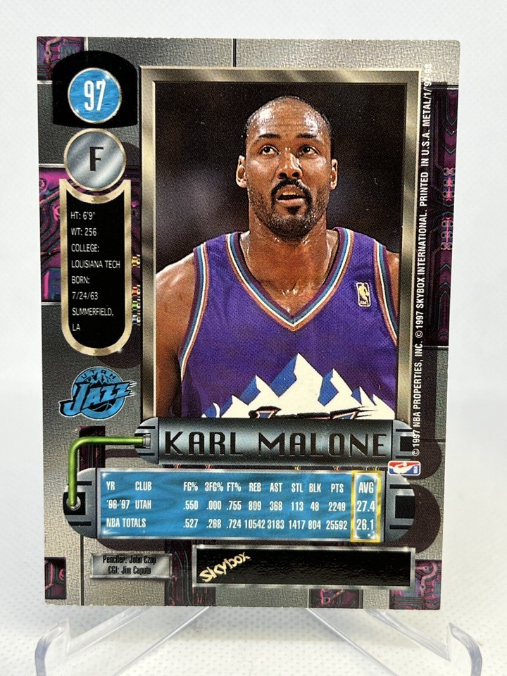 1997-98 Metal Universe Karl Malone #97 HOF (3A) | eBay