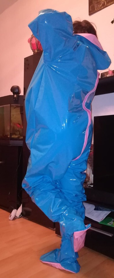 Adult Baby Strampler Overall Catsuit LACK PVC SCHLAFANZUG GUMMI BONDAGE ...