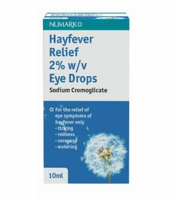 Numark Hayfever Relief 2 W/v Eye Drops Sodium Cromoglicate 10ml for ...