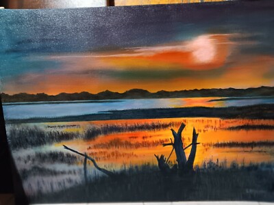 A Oil Canvas By Richard Larson 4ftx3ft | eBay