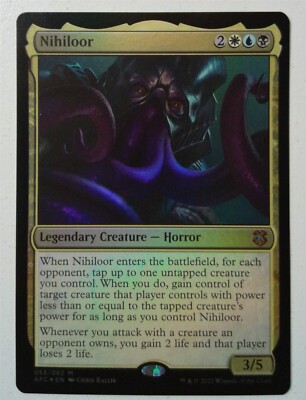 Nihiloor *FOIL Mythic Rare* Magic MtG x1 AFC Commander Forgotten Realms ...