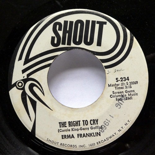 Erma Franklin 45 Im Just Non Readu pour Love Shout Soul R&b 1968 Promo ...