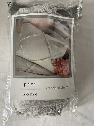 Peri Home Chenille Lattice Standard Sham Gray Cotton | eBay