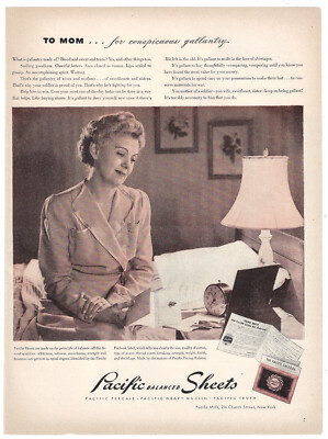 Pacific Sheets Print Ad Vintage Advertisement Household Advertising To ...