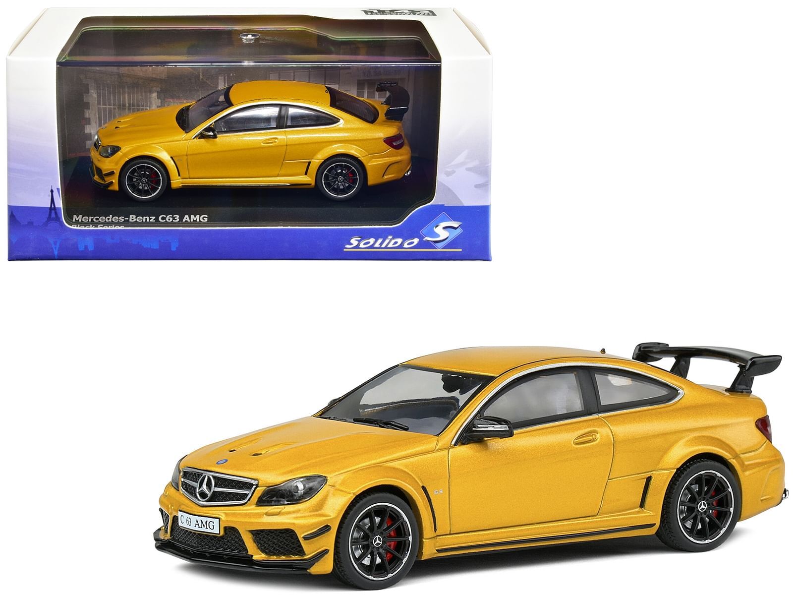 2012 Mercedes-Benz C63 AMG Black Series Solarbeam Yellow Metallic 1/43 ...