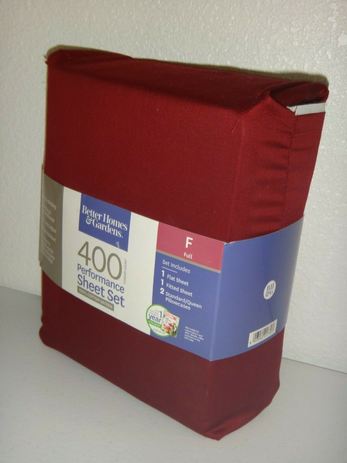 Better Homes Gardens 400 Thread Count 4 PC FULL F SHEET SET 100 better-homes-gardens-400-thread-count-4-pc-full-f-sheet-set-100