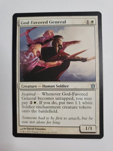 MTG Magic The Gathering Card God-Favored General Creature Human Soldier ...