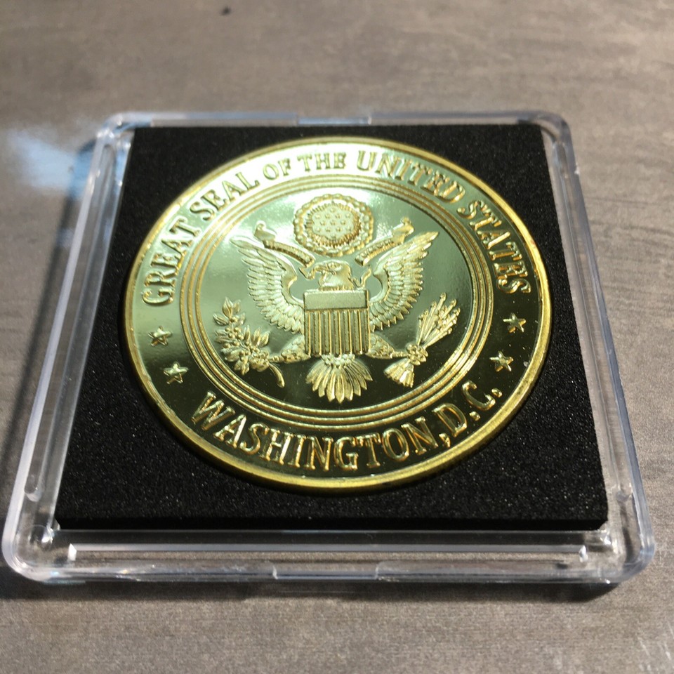 WEST VIRGINIA (WV) State Seal Challenge Coin Colorized USA COIN CASE ...