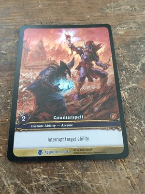 World of Warcraft WoW TCG Promo EA Extended Art Counterspell Very Nice ...