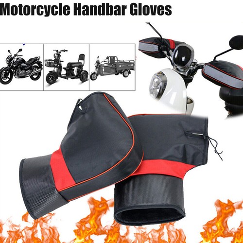 Motorcycle Handlebar Gloves Muffs Winter Warm Handle Bar Cover Gloves ...