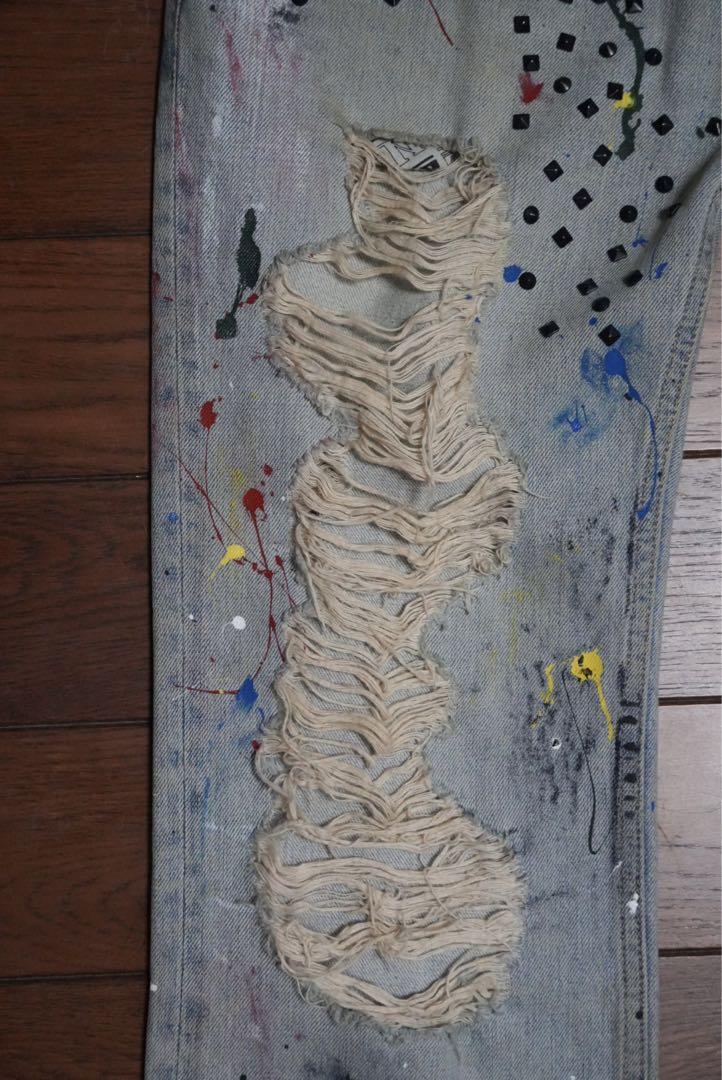 Number Nine 2006Ss Paint Studs Denim Archive size M Vintage Number Nine 2006Ss Paint Studs Denim Archive size M Vintage