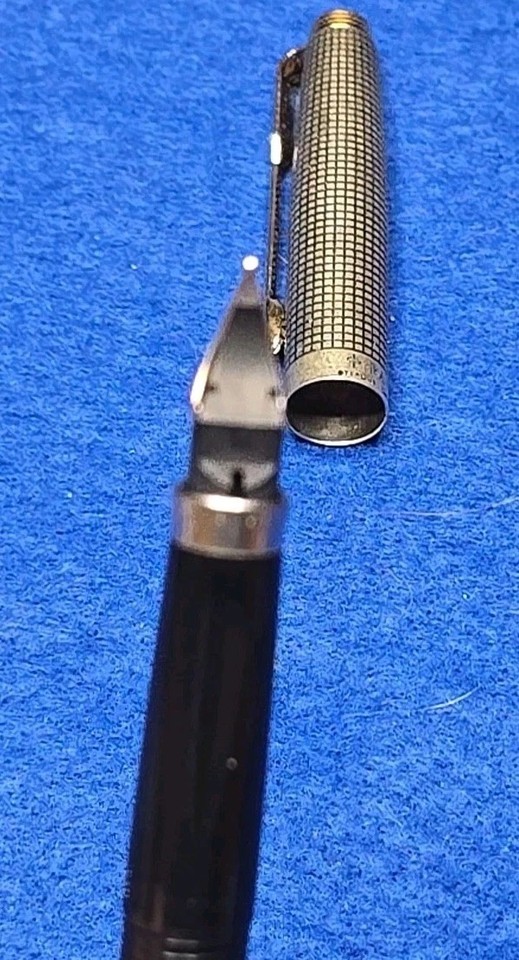 PARKER 14K Gold 585 75 Cisele Fountain Pen Sterling Silver 925 F W ...