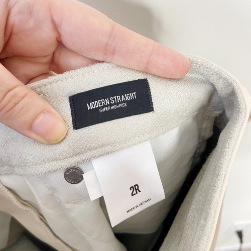 NEW Express Cream Modern Straight Super High Waist Faux Leather Pant ...