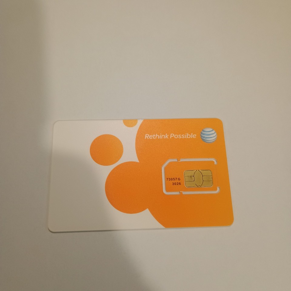 New AT&T Full Size SIM Card CLEAN SKU# 73057 - CLEAN - Fits all brands ...