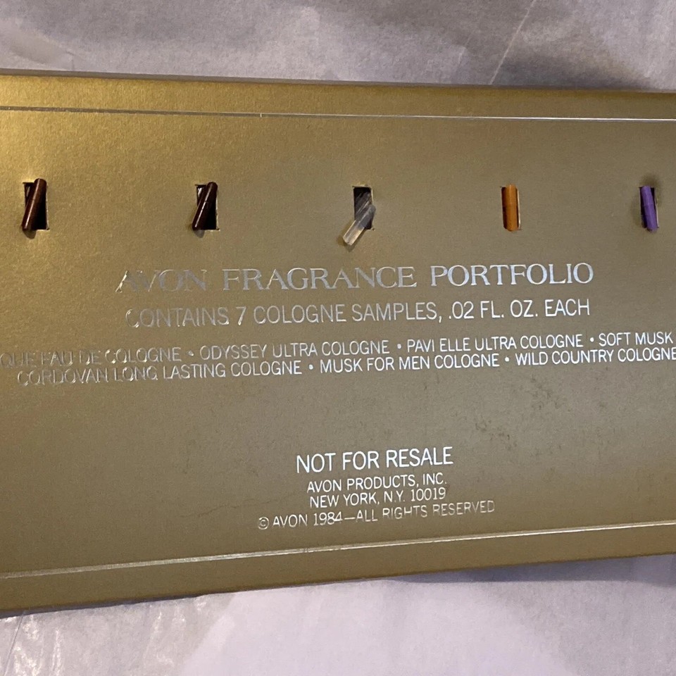 Avon 1984 Portfolio vintage perfume samples Mens-womens Incl Musk Never ...