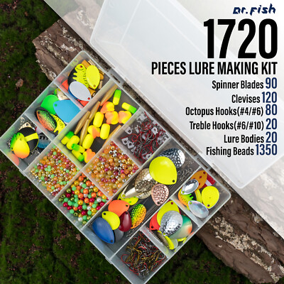 1721pcs Spinner Making Lure Blade Hooks Floats Walleye Rig Making ...