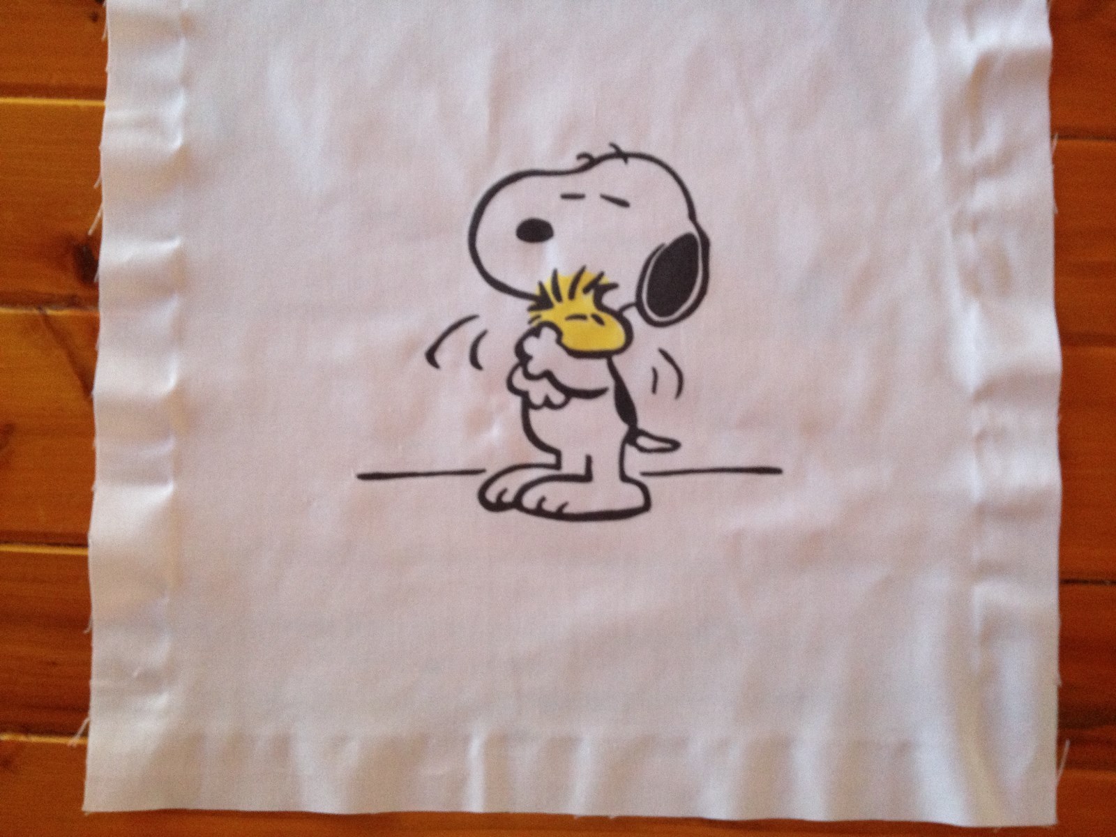 1 Snoopy & Woodstock Peanuts Quilt Square Sew Sewing Block Fabric ...