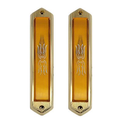 Vintage Coach Side Marker Limo Opera Lights Amber Lens Gold Housing ...