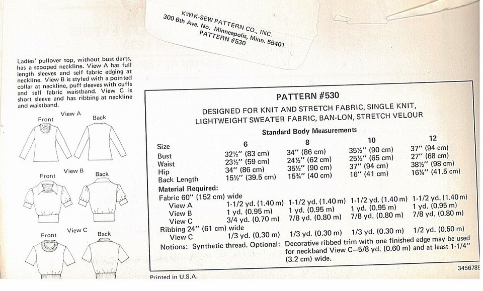 Vintage Kwik Sew Misses Ladies Sewing Pattern You Pick | eBay