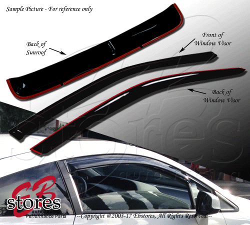 Vent Shade Outside Mount Window Visor Sunroof T2 3pcs Combo Scion FR-S ...