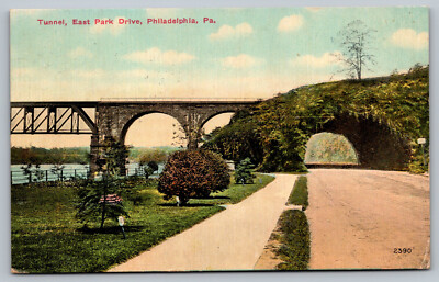 Postcard Tunnel East Park Drive, Philadelphia, PA D12 | eBay