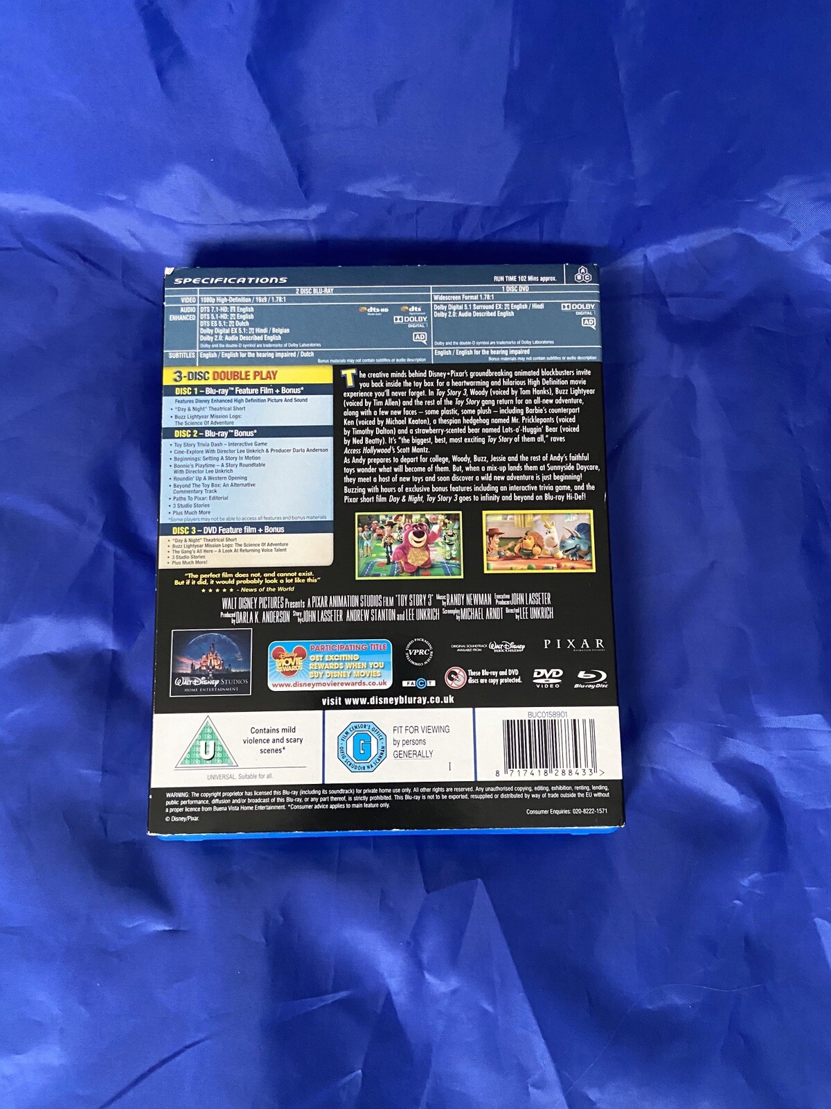 Used Blu-Ray Toy Story 3 (U) 2010 2 Disc Free P&P 8717418292584 | eBay