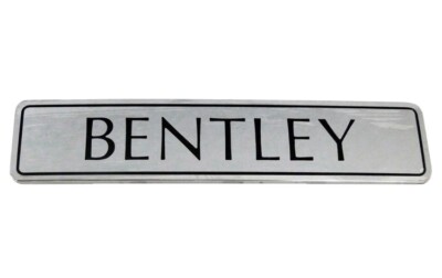 Bentley Boot Lid Badge Original New Genuine - Black Letters - UB43298 ...