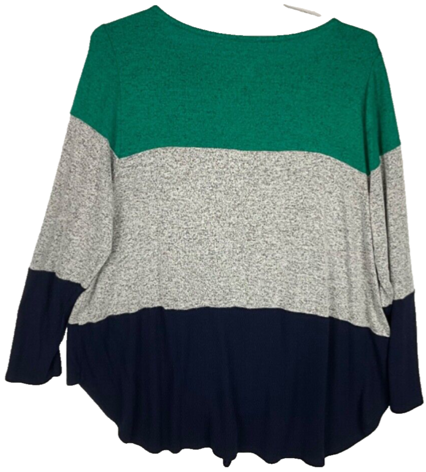 Chic Soul Emerald Womens Tunic Sweater Plus Size 3XL Long Sleeve Tie ...