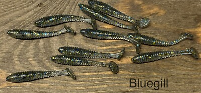 2” Paddle Tail Swimbait Soft Plastic Keitech Style Perch Crappie ...