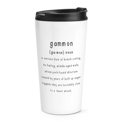 Gammon Definition Brexit Travel Mug Cup Funny Joke Britain Europe EU ...