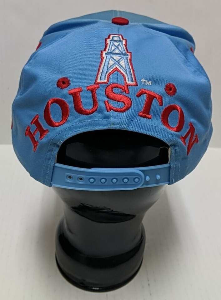Vintage Houston Oilers SnapBack Hat Cap AJD Team NFL Football SAME DAY ...