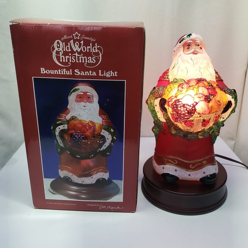 Merck Vintage Old World Christmas 1998 Bountiful Santa Light #529737 | eBay