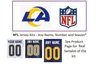 NFL Los Angeles Rams Jersey Kit Custom Lettering ANY YEAR Name Number ...