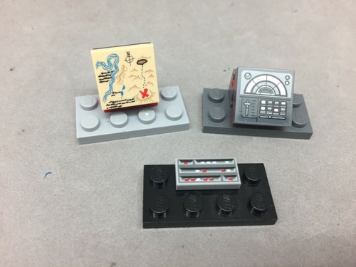 Lego Computer Monitor Screen Gauge Space Police Pirate Map Lot 8 Pcs ...