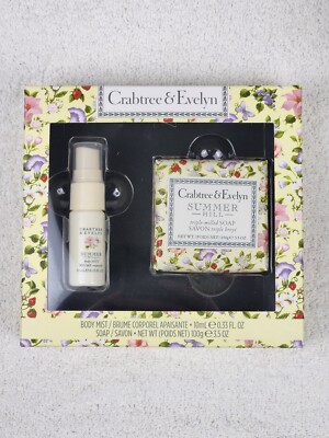 Crabtree & Evelyn SUMMER HILL Body Mist + Triple-Milled Soap GIFT SET ...