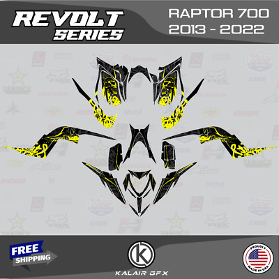 Graphics Kit for YAMAHA RAPTOR 700 (2013-2022) 16 MIL 700R Revolt ...