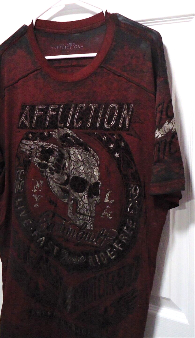 Vintage Affliction Custom Built Fast Motors 73 T-shir… - Gem