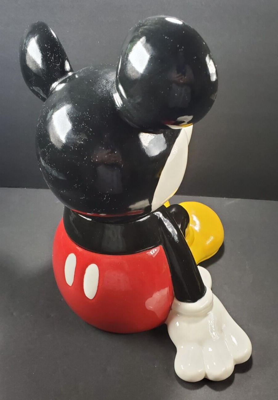 Vintage Disney Mickey Mouse Ceramic Cookie Jar Treasure Craft 12 ...
