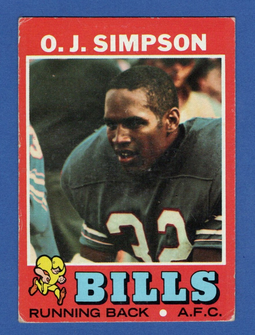 1971 Topps Football #260 O.J. SIMPSON Buffalo Bills 2nd Year VG/VG+ ...