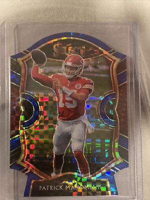 2020 Panini Select Football Patrick Mahomes Concourse Blue Checkerboard ...