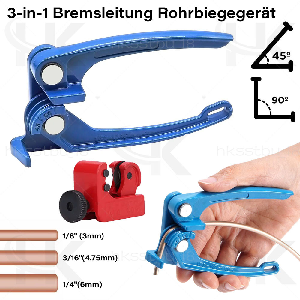 Copper Brake Pipe Bender 3-16mm Mini Tube Cutter Brake Line Bending ...