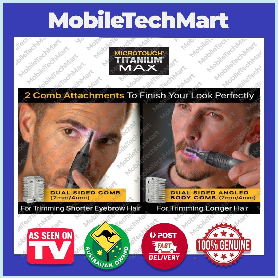 MicroTouch Titanium Max Trimmer AS SEEN ON TV Precise Trim Hair Nose ...