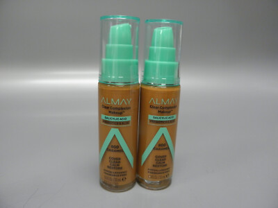 2-CT ALMAY CLEAR COMPLEXION ACNE FOUNDATION MAKEUP w/SALICYLIC ACID 800 ...