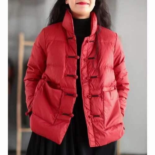 Retro Women Coat Down Cotton Thick Warm Jacket Windproof Chinese Open ...