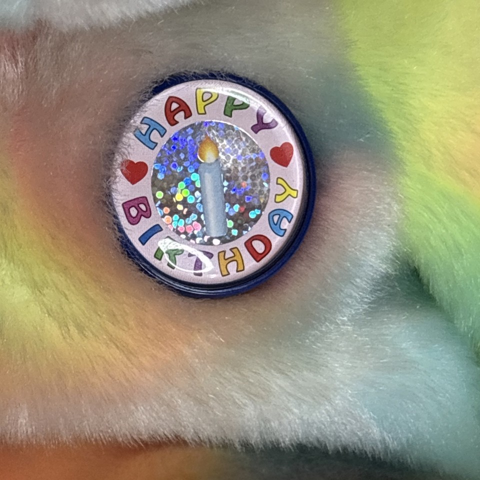 Ty Beanie Buddy Happy Birthday Teddy Bear 15" Plush Cotton Classic ...