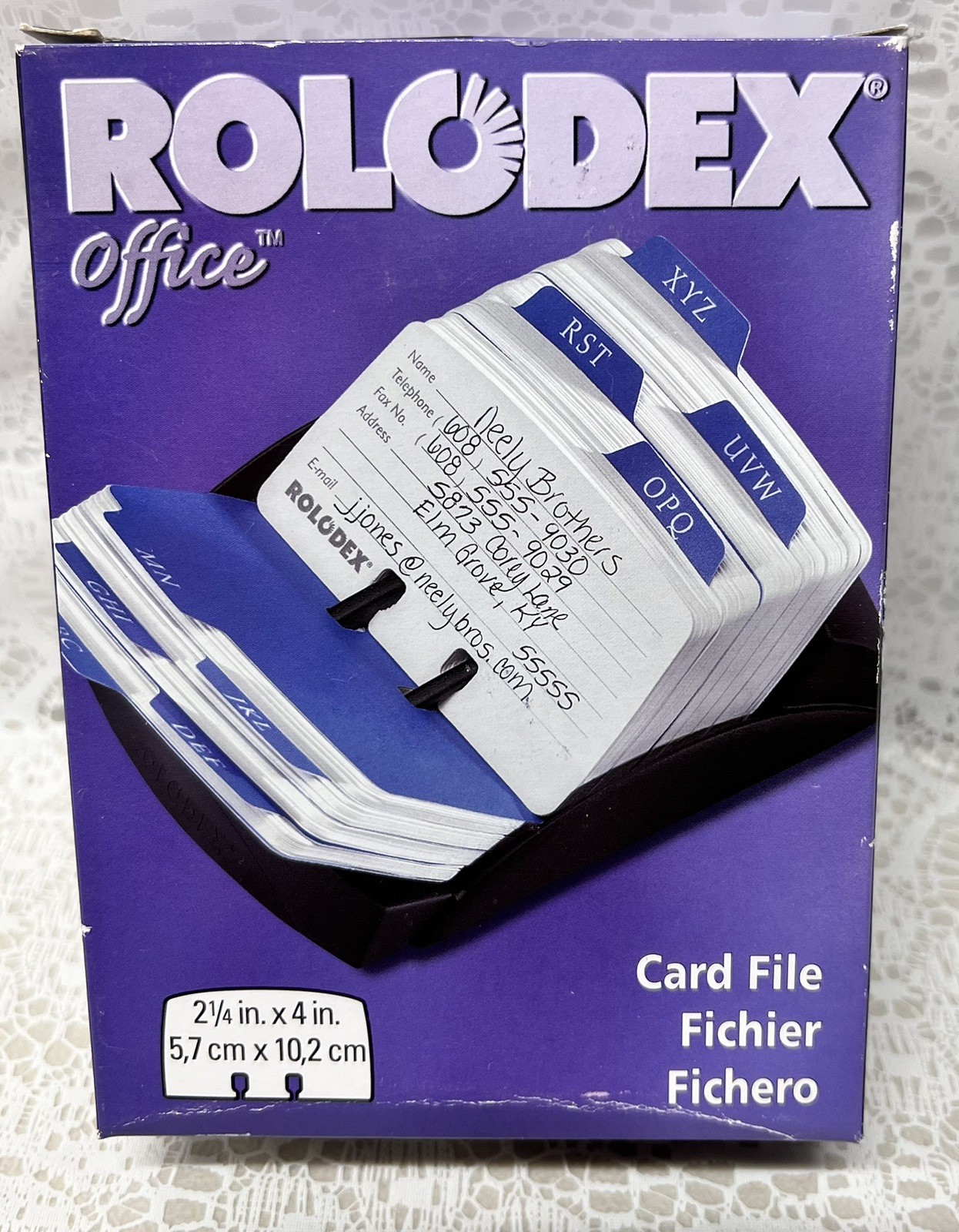 Rolodex Card File Card Size 2 1/4 x 4, 250 Cards/Pack NOS Platinum Base ...