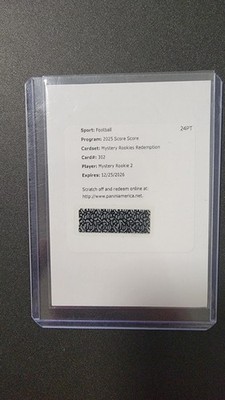 2025 Panini Score Rookie Mystery Redemption #302 RC *Rare Rookie Auto ...
