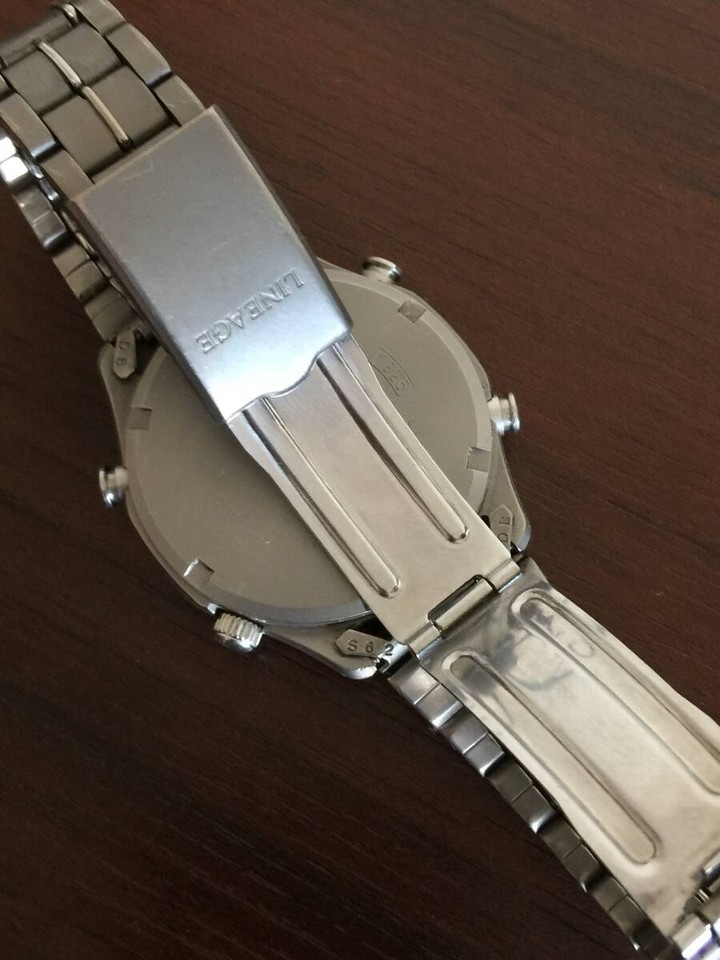 CASIO LINEAGE Titanium LIS-001 (1325) Vintage Solar Analog Digital ...