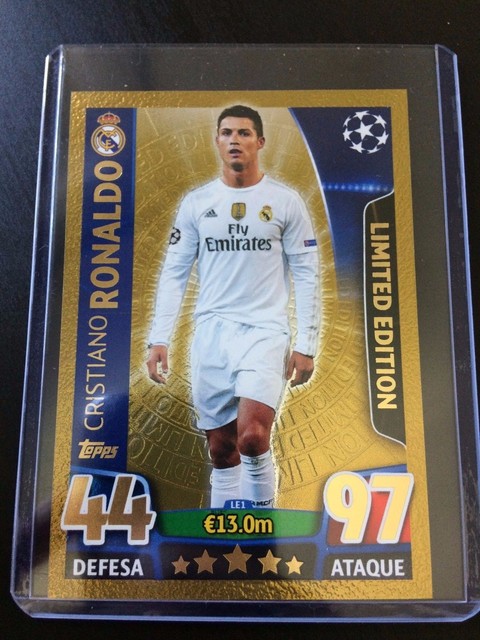Rare Ronaldo Gold Limited Edition LE1 Topps Match Attax Champions ...